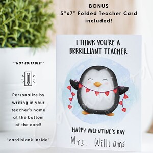 Printable Penguin Valentine's Day Cards, Classroom Valentine's Day ...