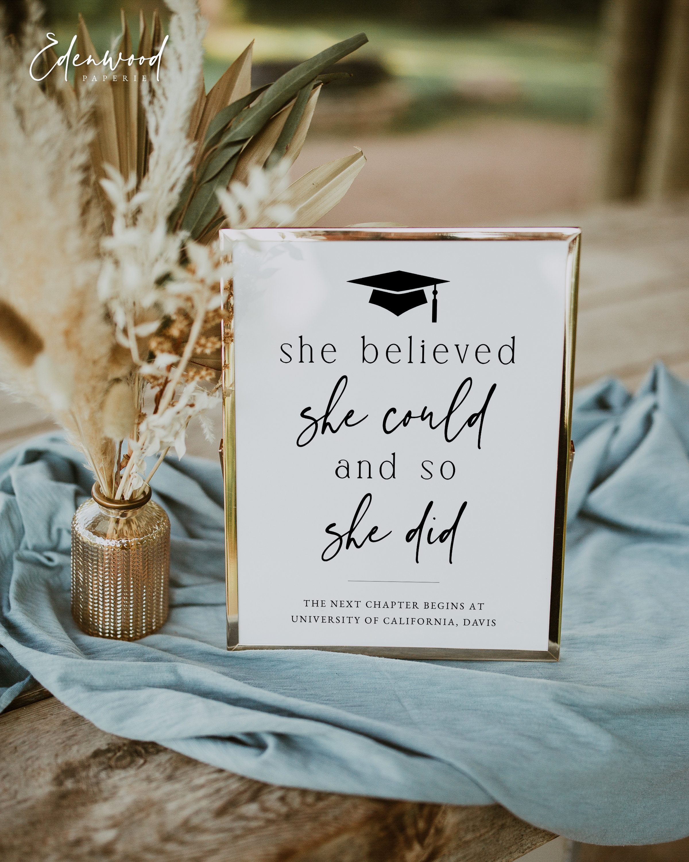 She Believed She Could so She Did Graduation Sign, Graduation Next ...