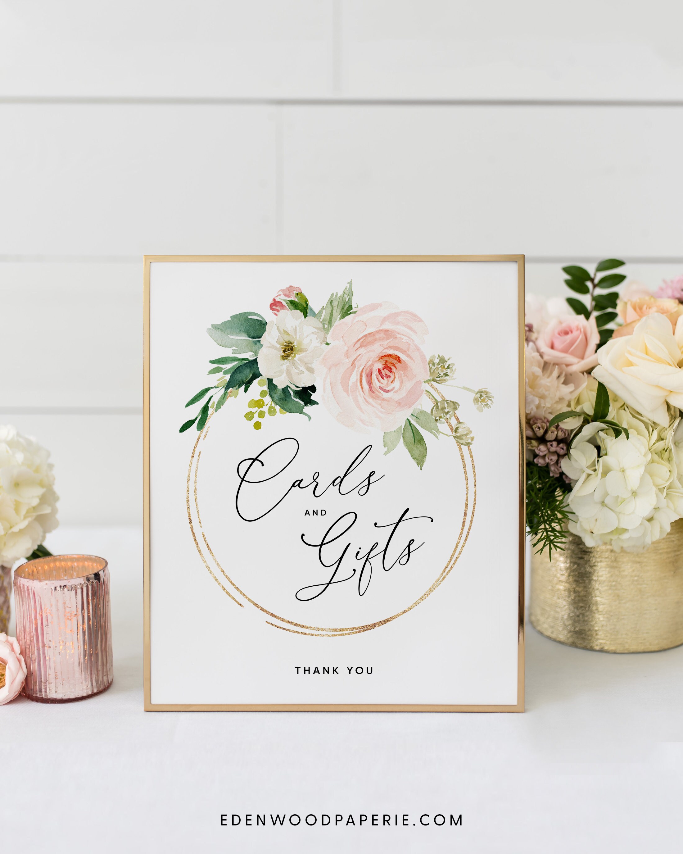 Blush Pink Wedding Gifts Table Sign 5x7 & 8x10 - Etsy