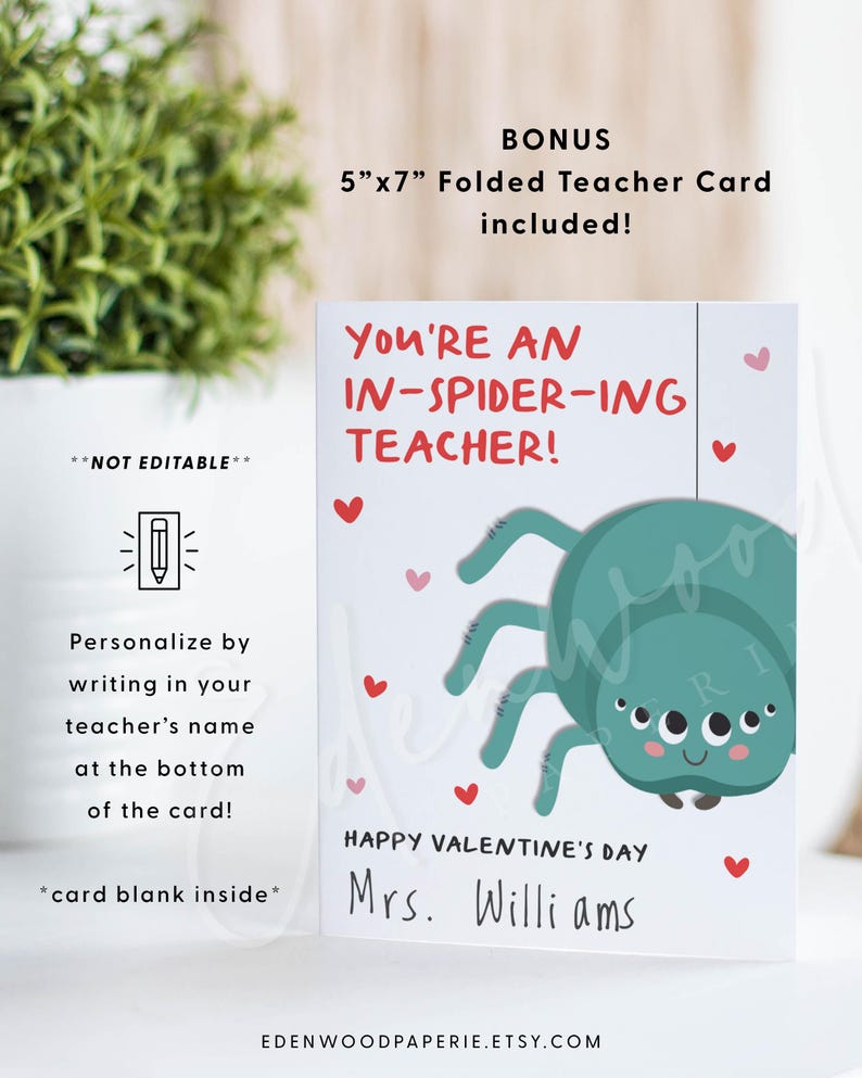 EDITABLE Insects Valentine's Day Cards, Classroom Valentine's Day Cards ...