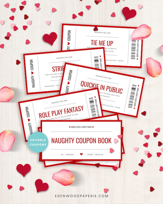 Kinky Coupon Book Naughty Sex Coupons Editable Adult Etsy