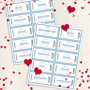 Fathers Day Coupon Book, Printable Coupon Book, Custom Coupon Book ...
