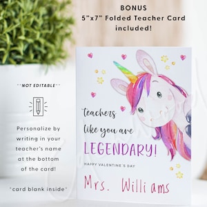 Printable Unicorn Valentine's Day Cards, Unicorn Classroom Valentine's ...