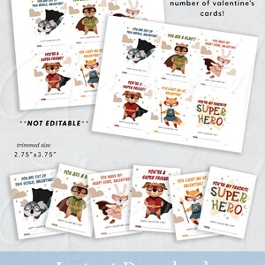 Printable Superhero Valentine's Day Cards, Classroom Valentine's Day ...