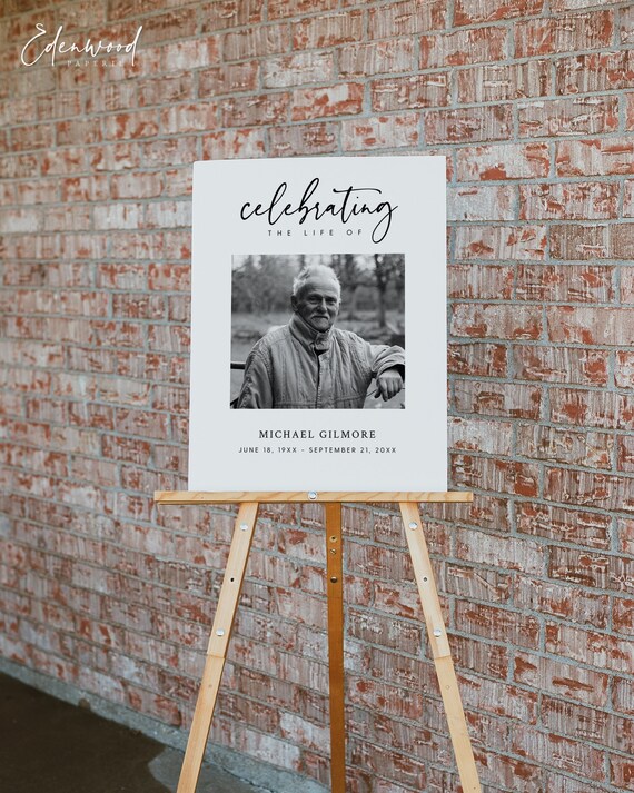 Funeral Welcome Sign Template Memorial Service Welcome Sign | Etsy