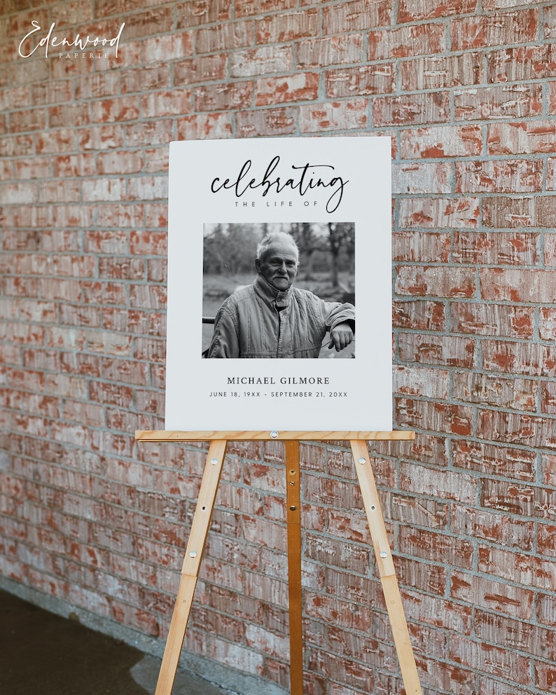 Funeral Welcome Sign Template Memorial Service Welcome Sign - Etsy