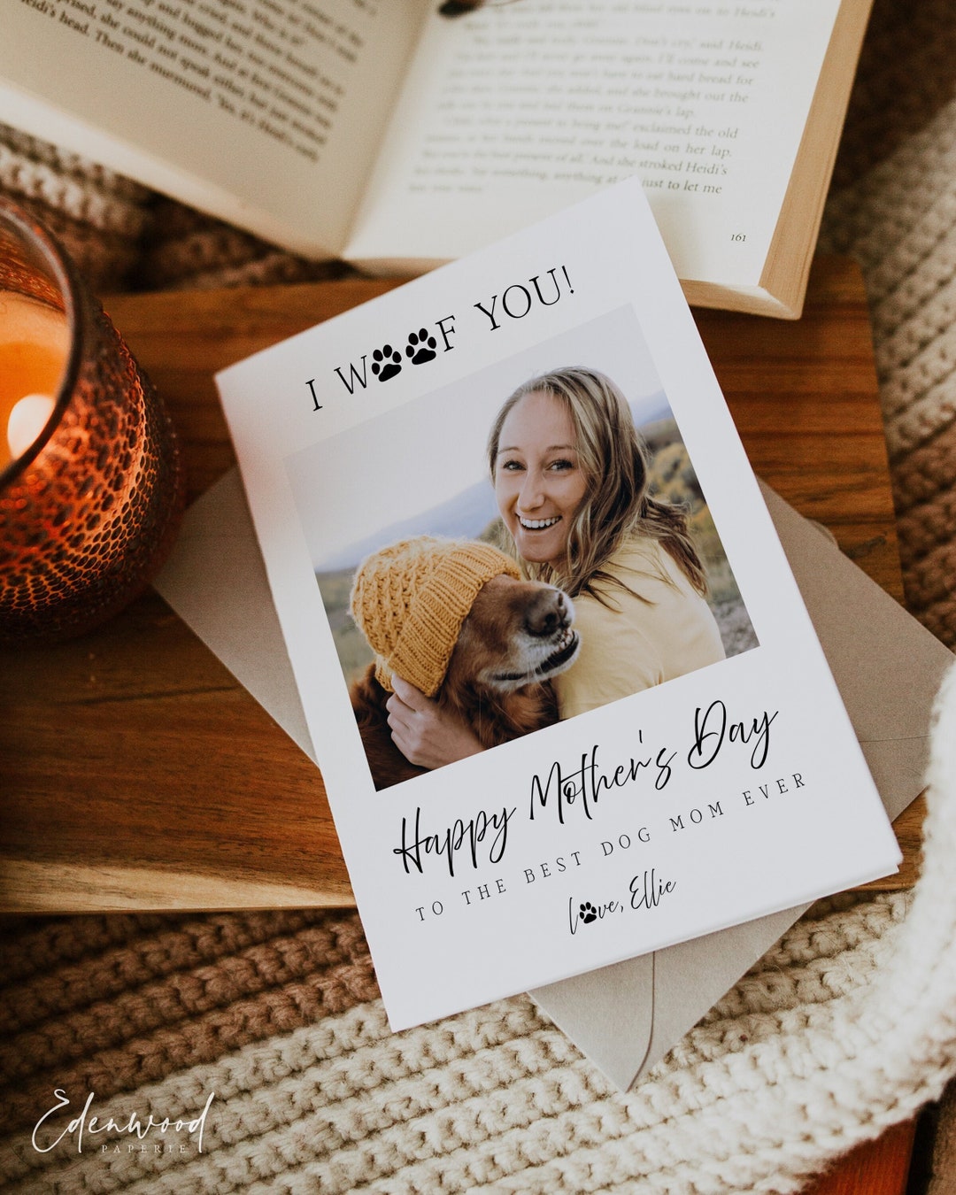 Mother's Day Dog Card, Dog Mother's Day Card Template, Mother's Day ...