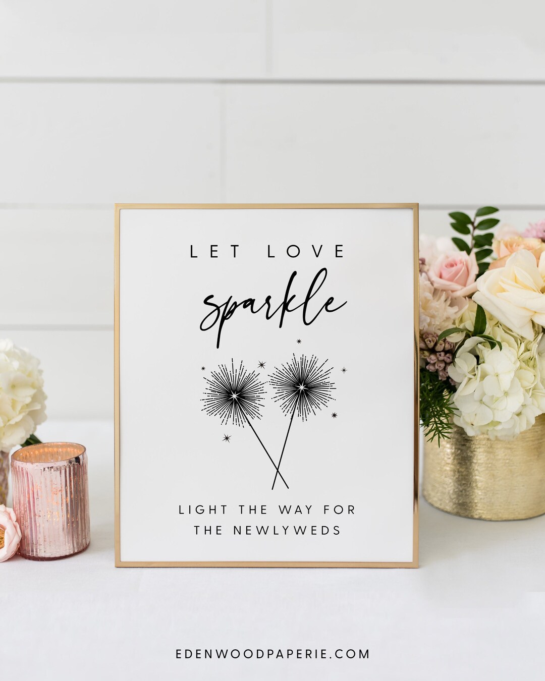 Printable Sparkler Send off Sign, Wedding Sparkler Send off Sign, Let ...