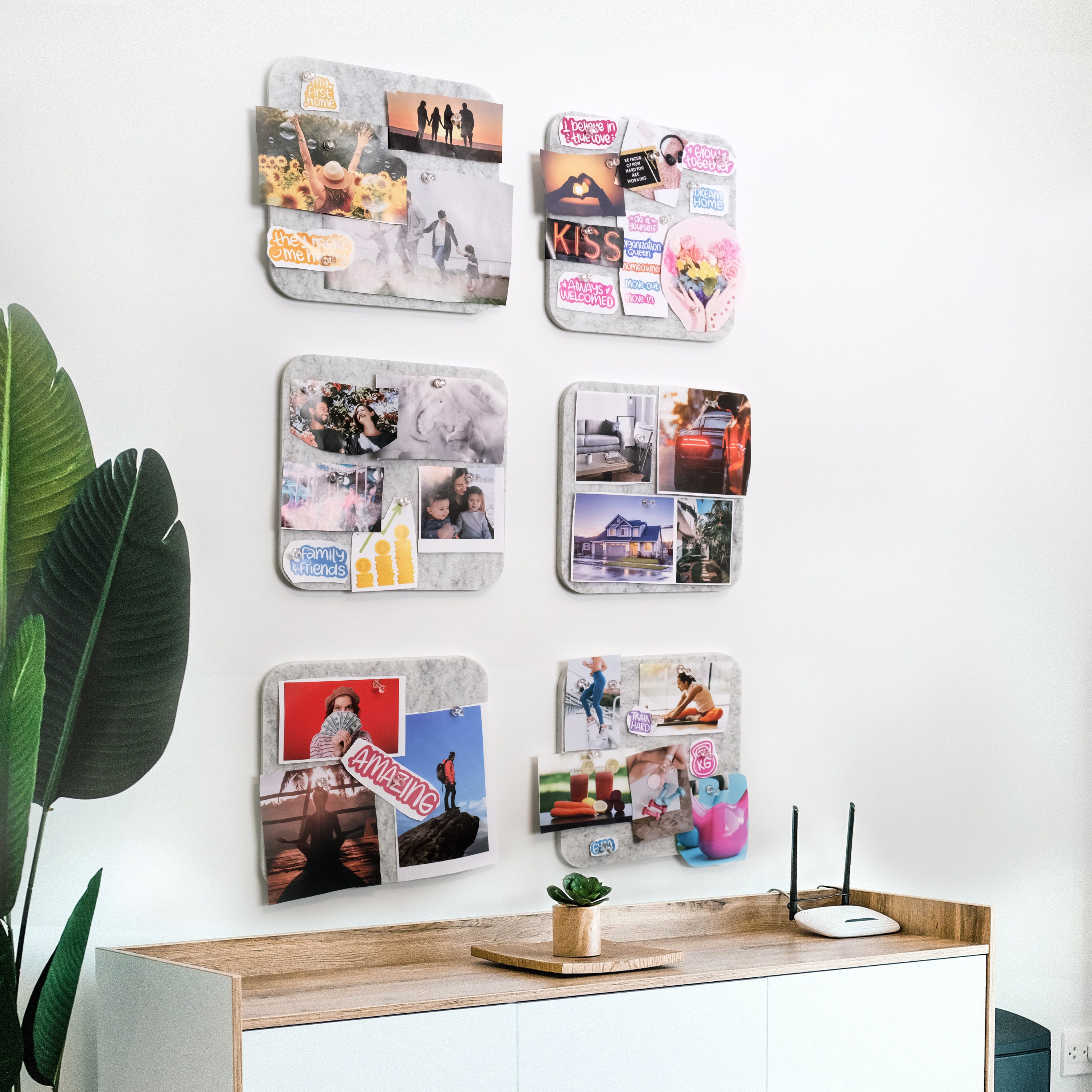 Savvy Bee Vision Board Kit - Set With Felt Board, User Guide & Clip Art Picture Book, Scissors ...