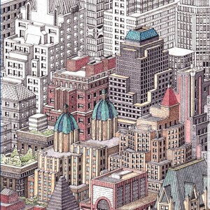 Isometric Manhattan With Color - Etsy