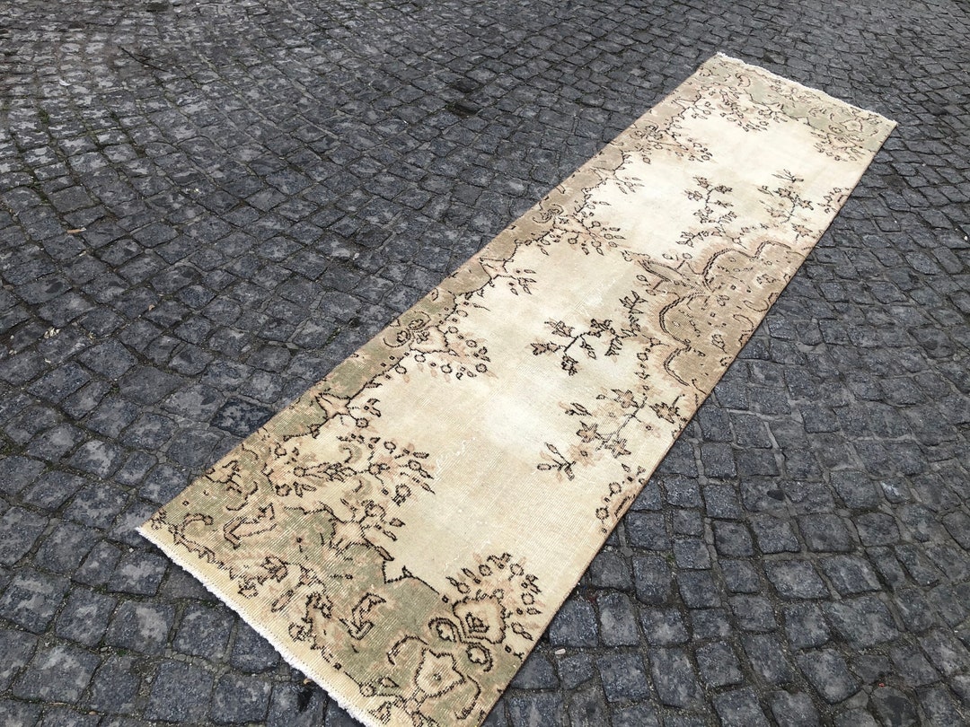 Beige Long Runner Rug 9'9x2'4 Ft Hallway Carpet - Etsy