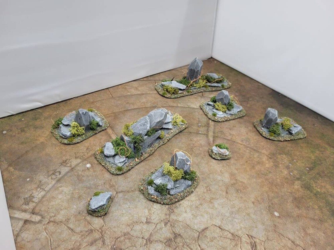 Table Top Wargaming 28mm Bundle of Rock Scatter Terrain for - Etsy