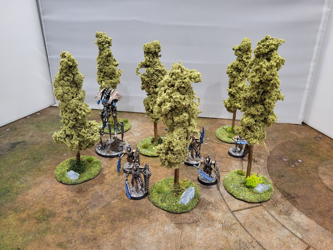 Table Top Wargaming 28mm Sets of Single Trees made to Order for ...