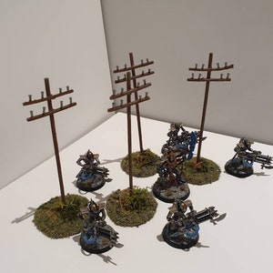 28mm Wargame (set of 4) Telephone Poles: Warhammer Old World, 40K D&D ...