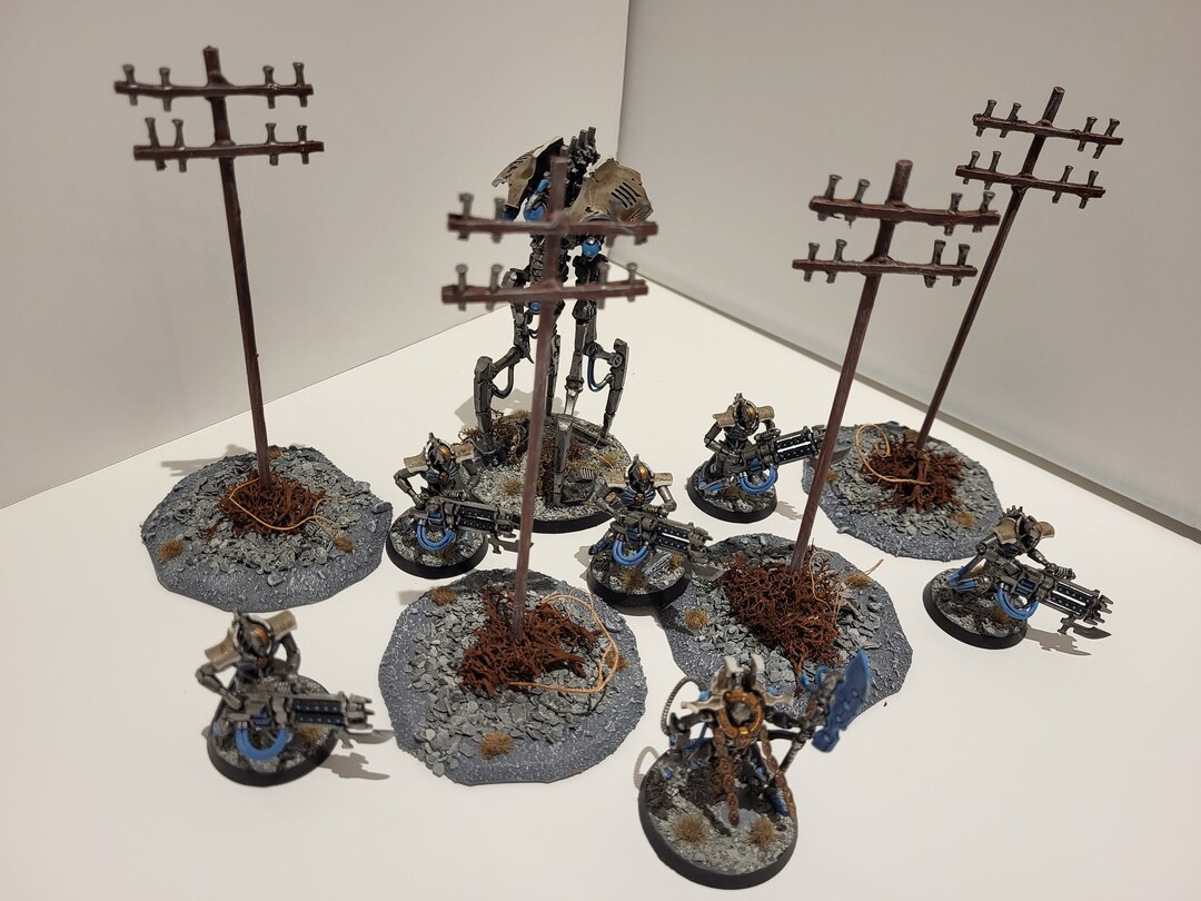 28mm Wargame (set of 4) Telephone Poles: Warhammer Old World, 40K D&D ...