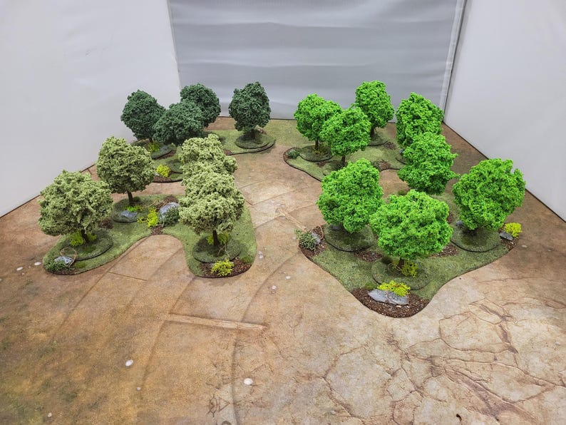 28mm Wargaming Modular Large Tree Scenery Set: Tabletop Terrain ...