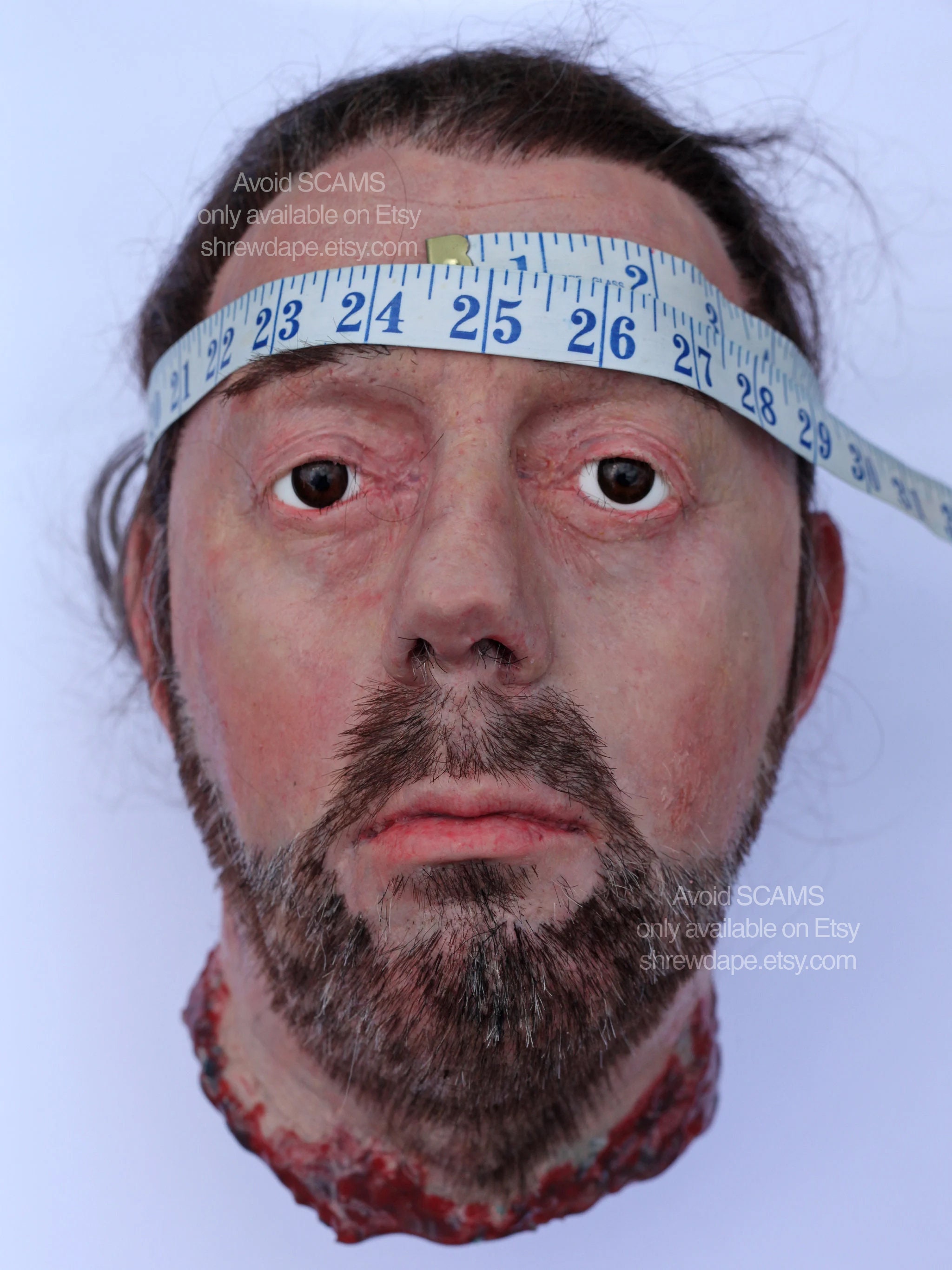 Severed Male Head Silicone Film and Television Prop. Decapitated Horror ...