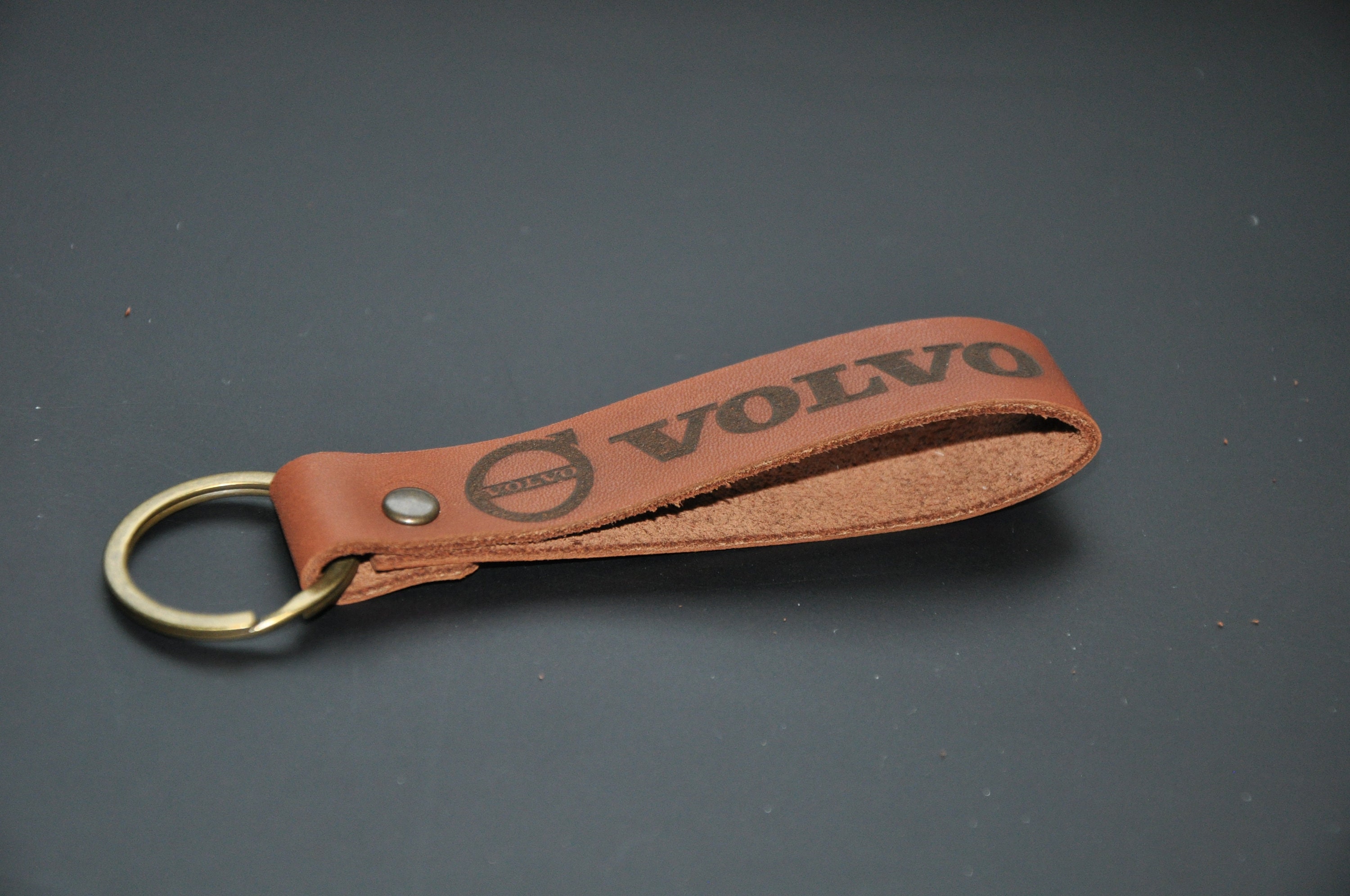 Leather Volvo keychain. Personalized keychain. Gift box. Best | Etsy