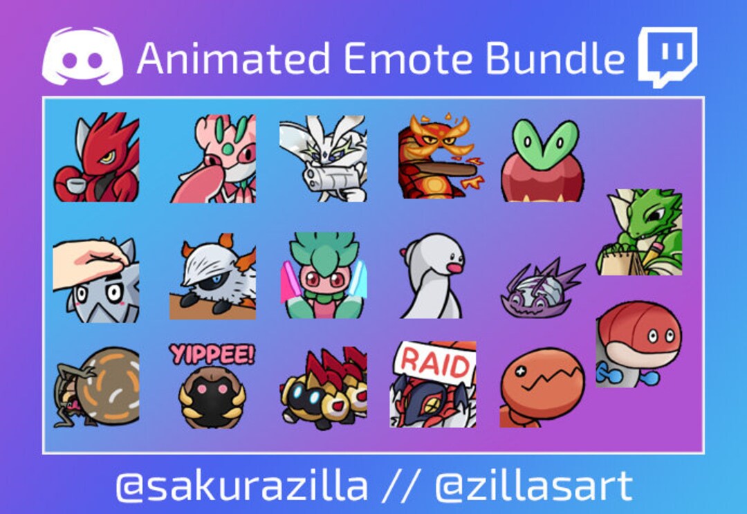 Animated Emotes Bundle 1 (bugs!) - Etsy