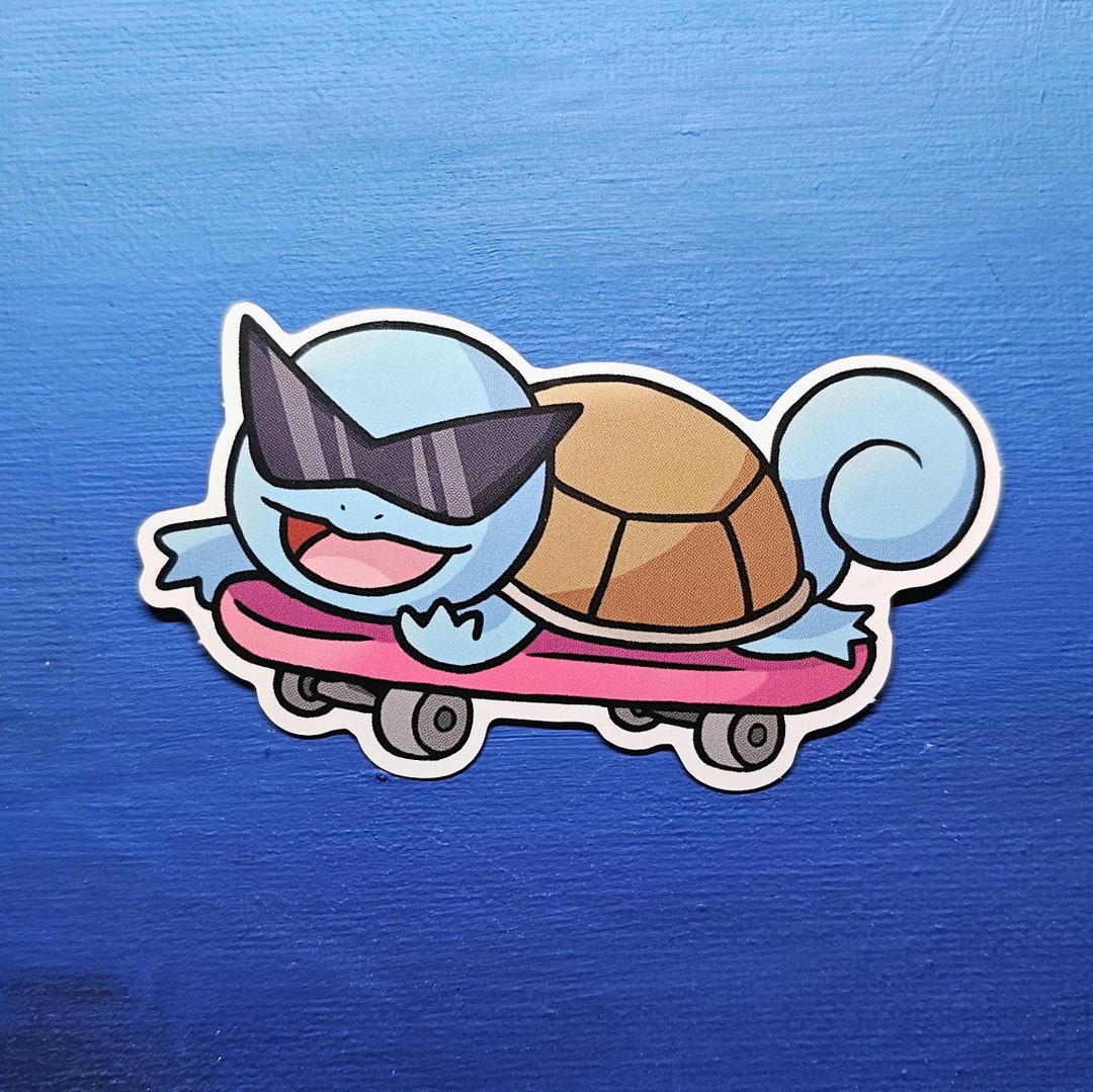 Cool Squirtle Skateboard Sticker - Etsy