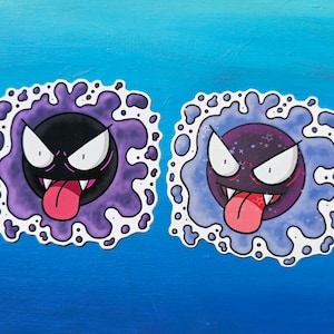 Gastly Sticking Out Tongue Sticker - Etsy