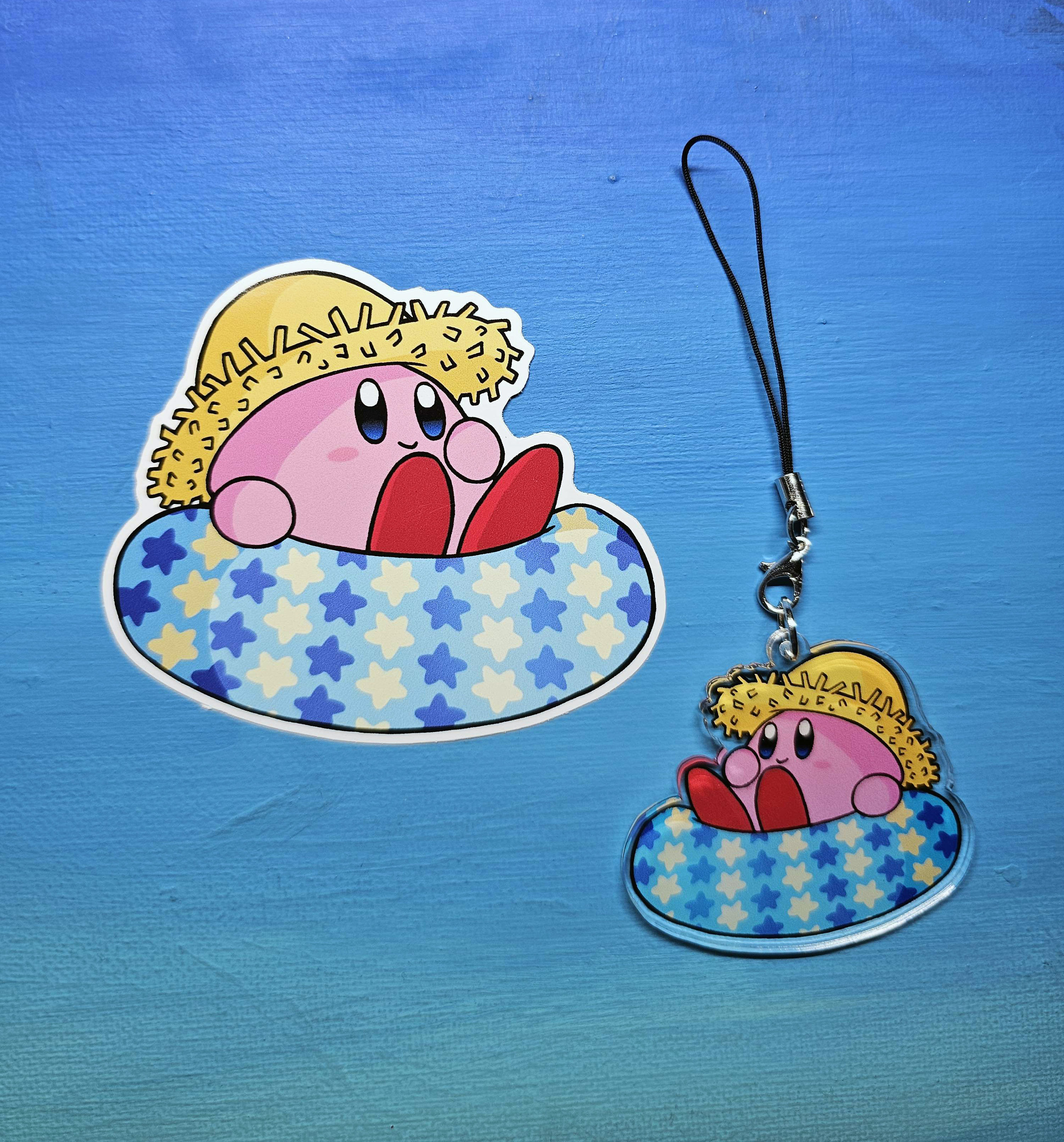 Kirby Summer Star Floatie Vinyl Sticker (3") - Etsy