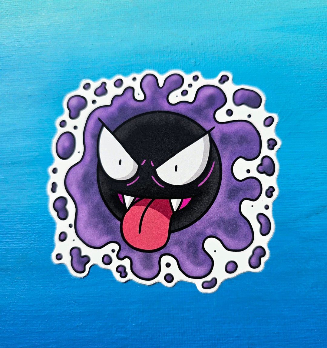 Gastly Sticking Out Tongue Sticker - Etsy