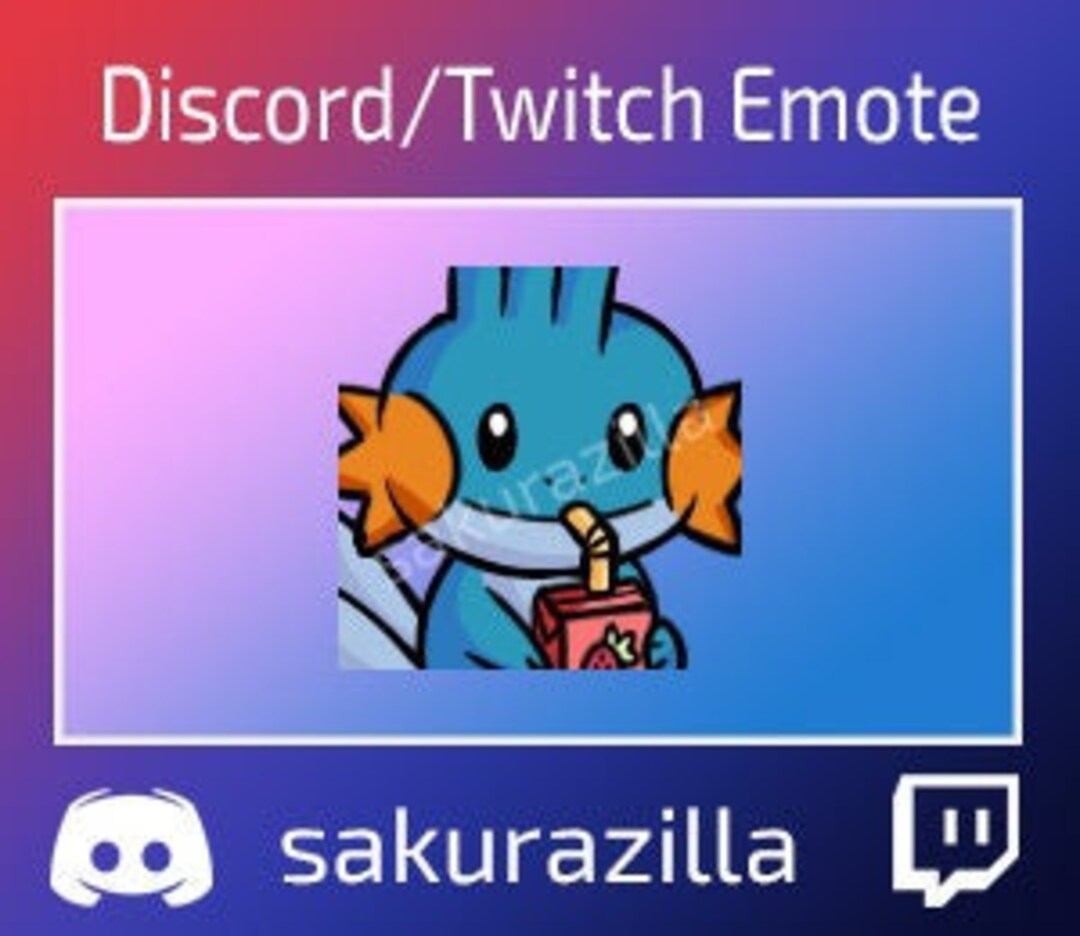 Mudkip Sip Emote (twitch/discord) - Etsy