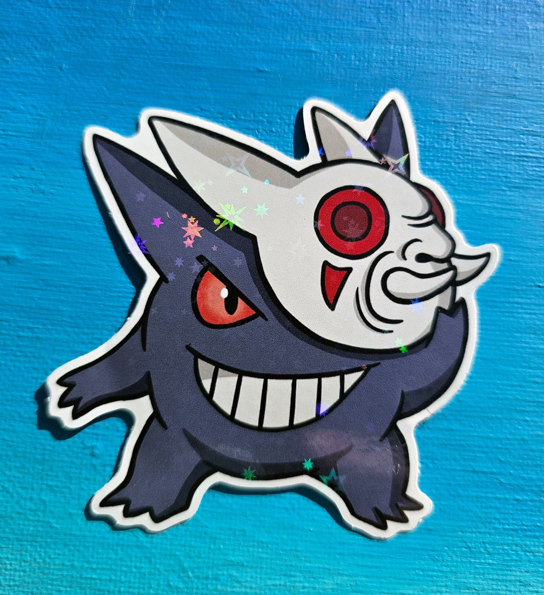 Shiny Gengar With Kabuki Mask Sticker - Etsy