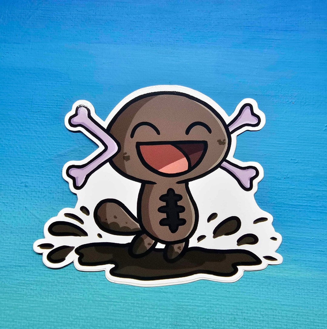 Paldean Wooper Splashing in Mud Sticker - Etsy