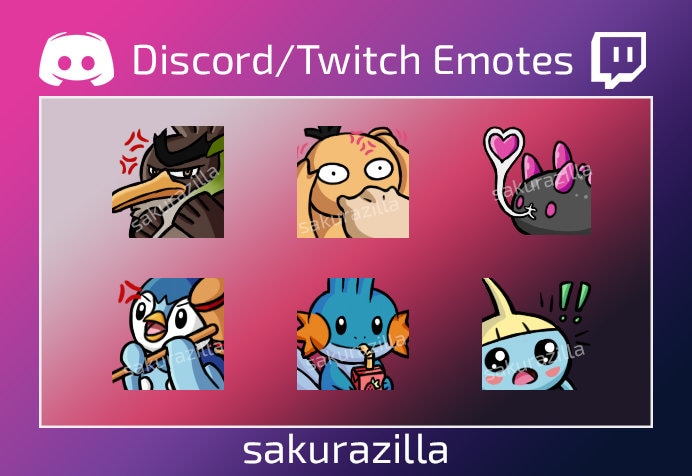 Pokemon Emotes Set 1 Twitch/Discord | Etsy