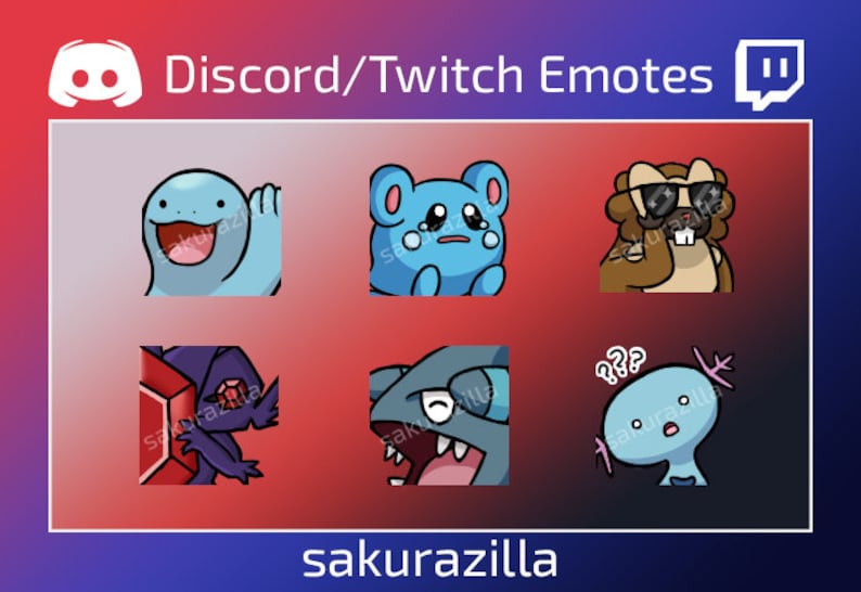 Pokemon Emotes Set 2 twitch/discord - Etsy