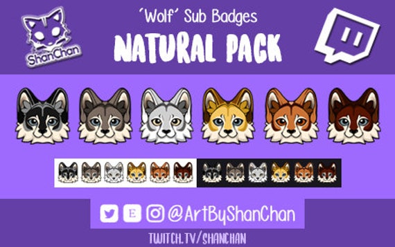 6 Twitch Streamer Wolf Subscriber Sub Bit Loyalty Premade | Etsy