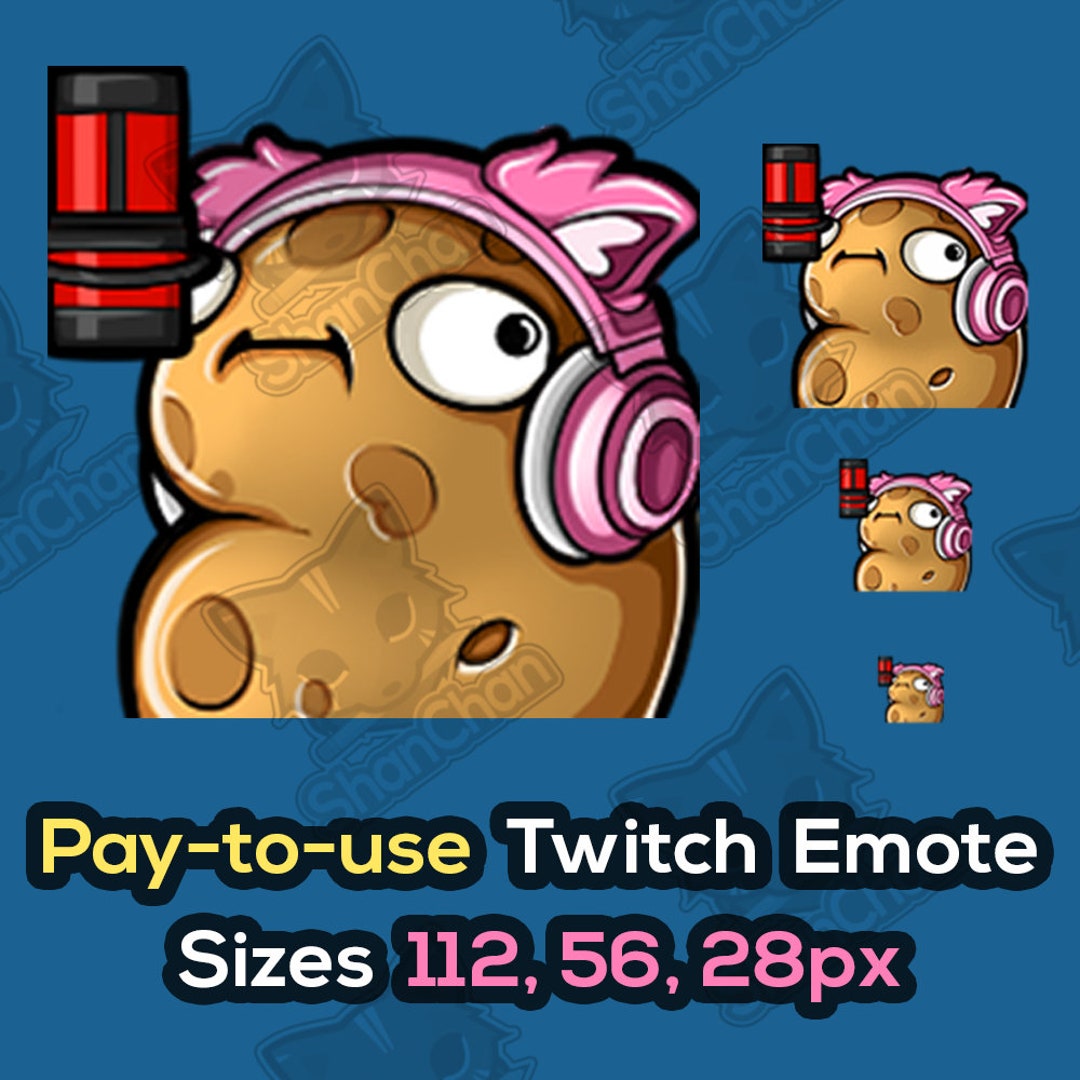 Premade Potato Streamer Twitch/discord/youtube Emote Pay-to-use Digital ...