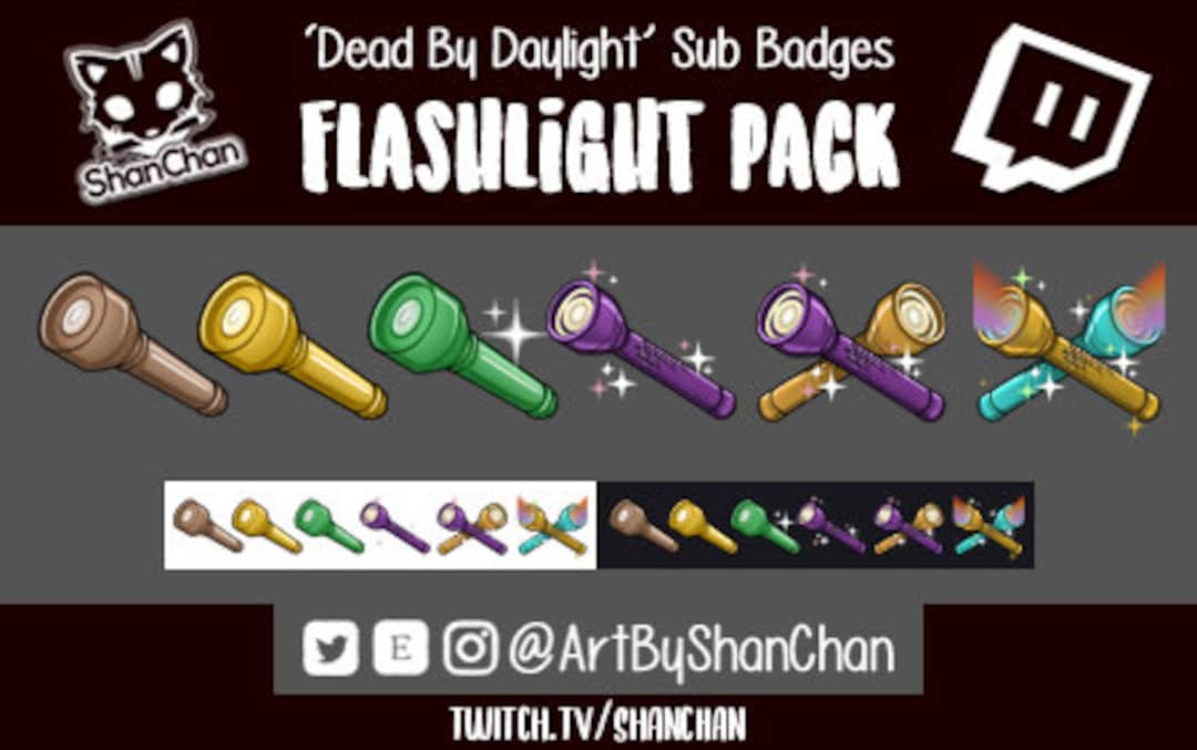 Dead by Daylight DBD Survivor Flashlight Twitch Streamer Subscriber ...