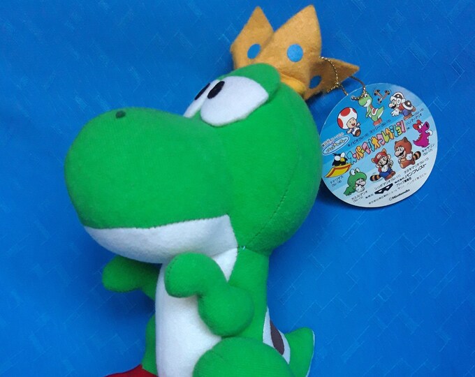 Vintage Super Mario King Yoshi 1993 Banpresto Nintendo Plush Stuffed ...