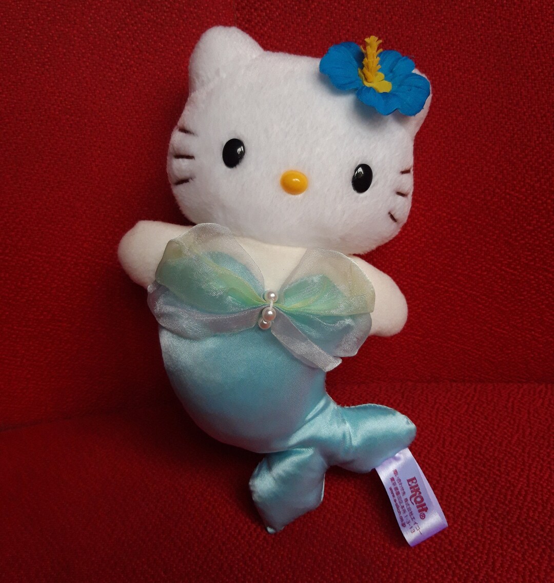 Vintage Hello Kitty Blue Mermaid Plush Stuffed Doll Soft Toy - Etsy