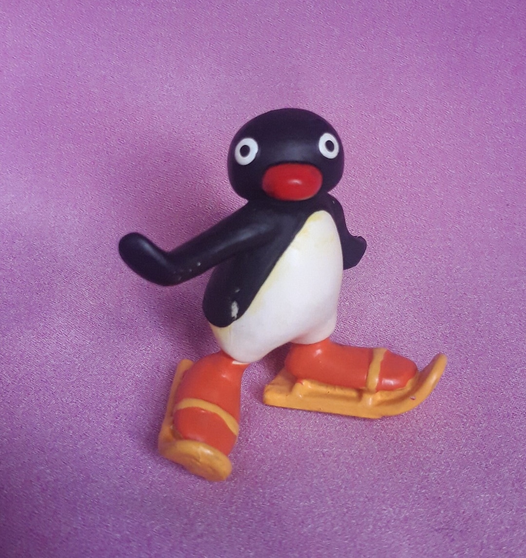 Vintage Pingu Skater Figurine Figure 1990 Editoy - Etsy