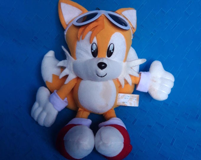 Vintage Tails Sonic the Hedgehog Sega 1994 Plush Stuffed Doll Soft Toy ...
