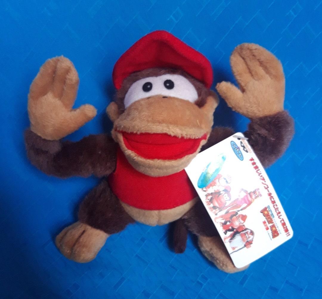 Vintage Diddy Donkey Kong Nintendo Banpresto 1995 Plush Stuffed Doll ...