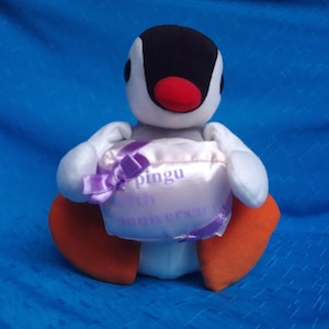 Vintage Pinga 20th Anniversary Banpresto 2000 Pingu Plush Stuffed Doll ...