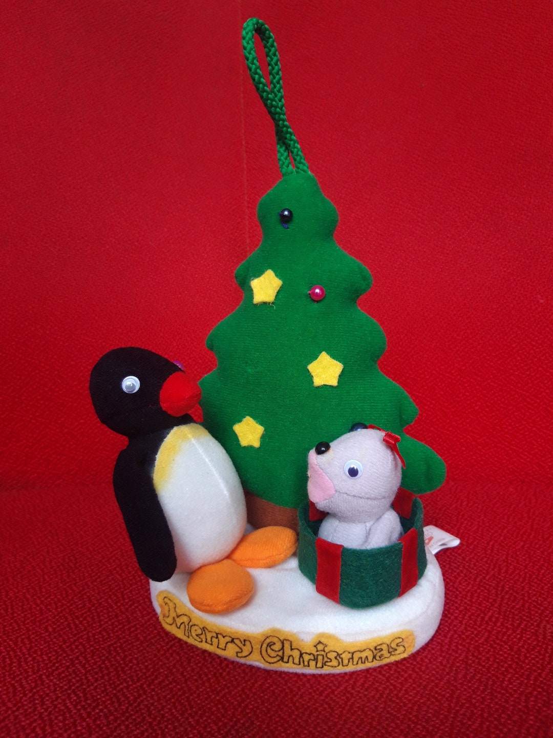 Vintage Pingu Robby Christmas Tree Banpresto 1995 Plush Stuffed Doll ...