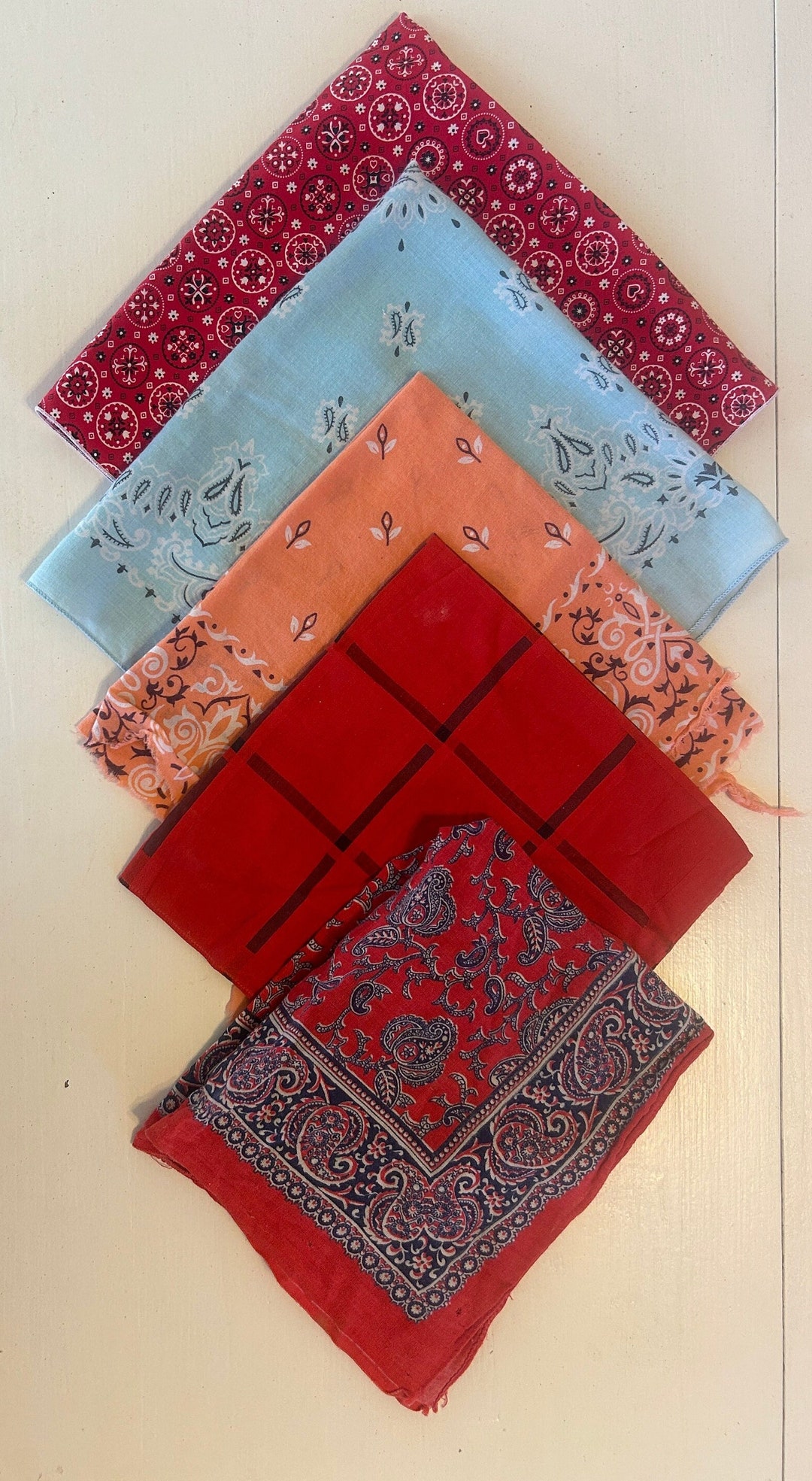 Vintage *worn in & Super Soft* Bandanas - Mixed Lot - Etsy