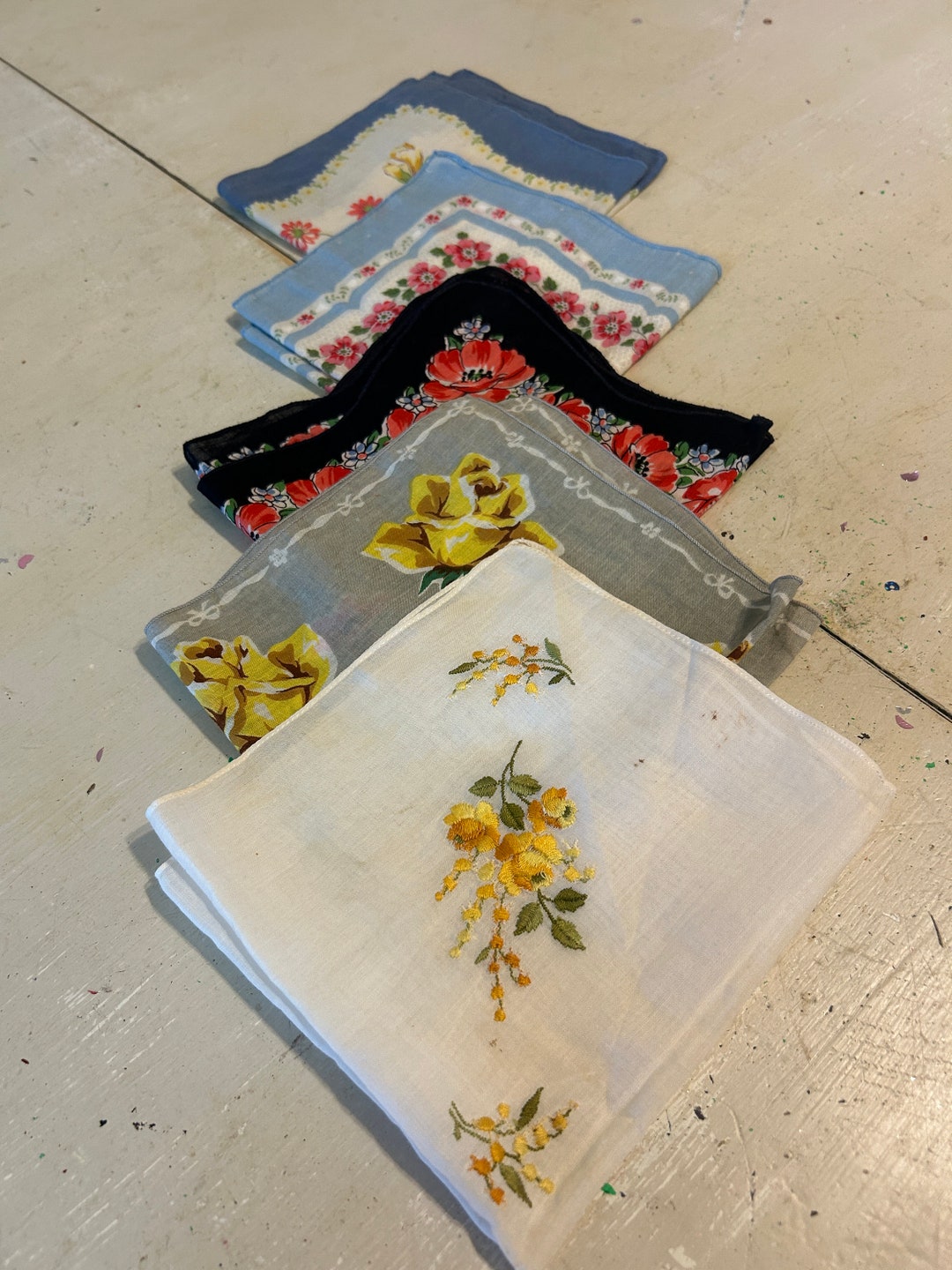 Vintage Handkerchief Bundle - Pick up to 3 Retro Country Hankies - Etsy