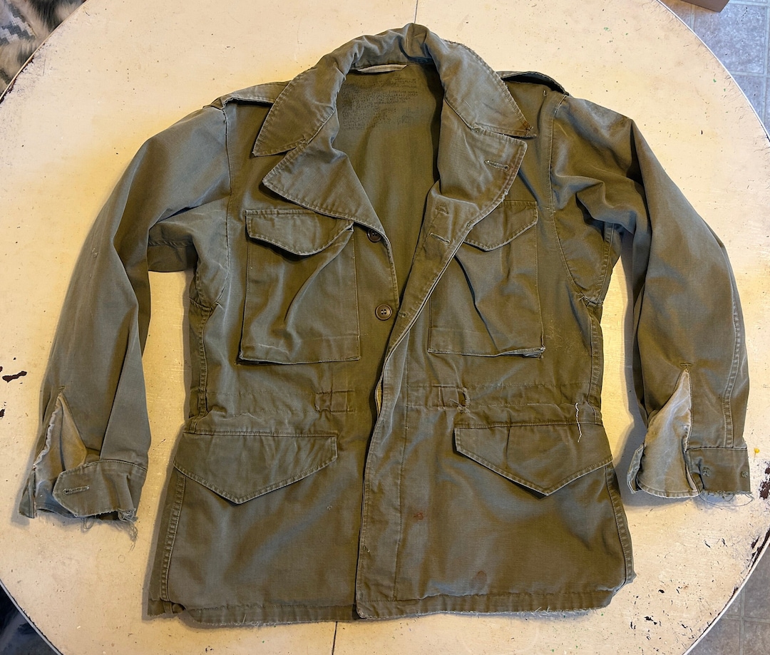 Vintage Distressed Military Army Jacket - Etsy