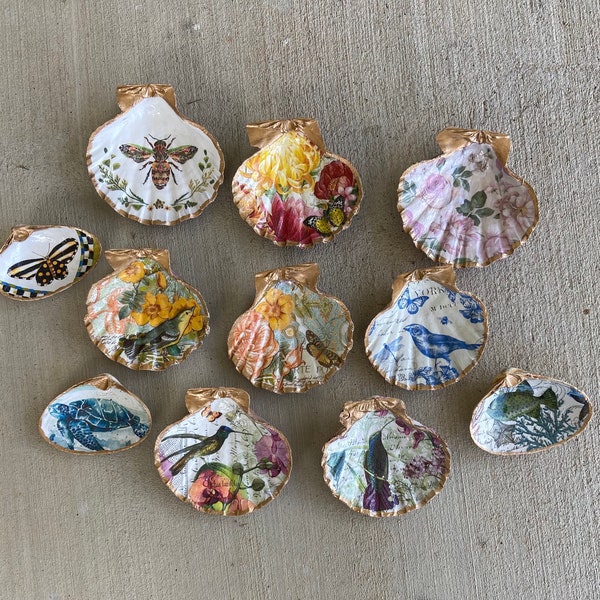 Decoupaged Shell - Etsy