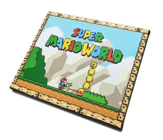 Super Mario World Title Screen on Canvas Wall Art | Etsy