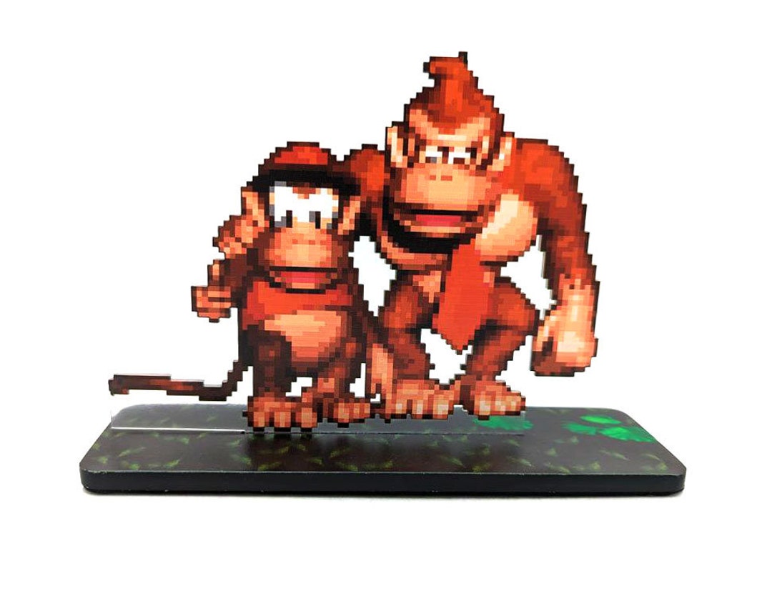 Donkey Kong & Diddy Acrylic Sprites Desktop Art: Retro Gaming Decor - Etsy