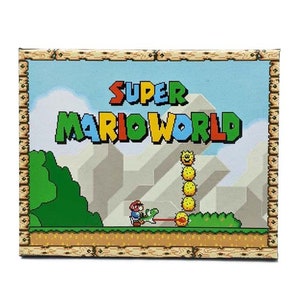 Super Mario World Title Screen on Canvas | Wall Art - Etsy