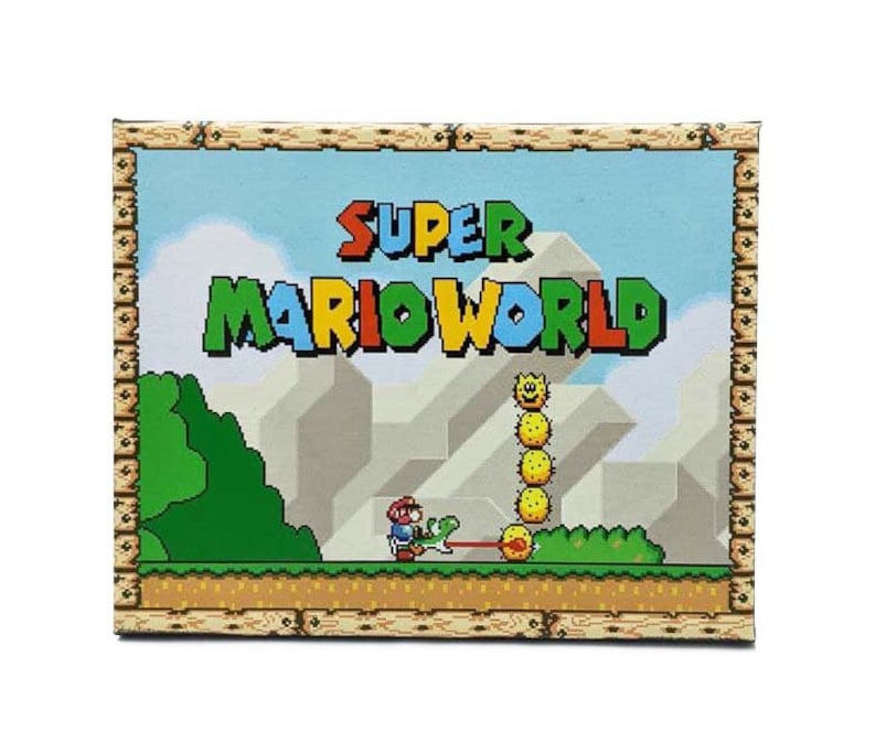 Super Mario World Title Screen on Canvas Wall Art - Etsy